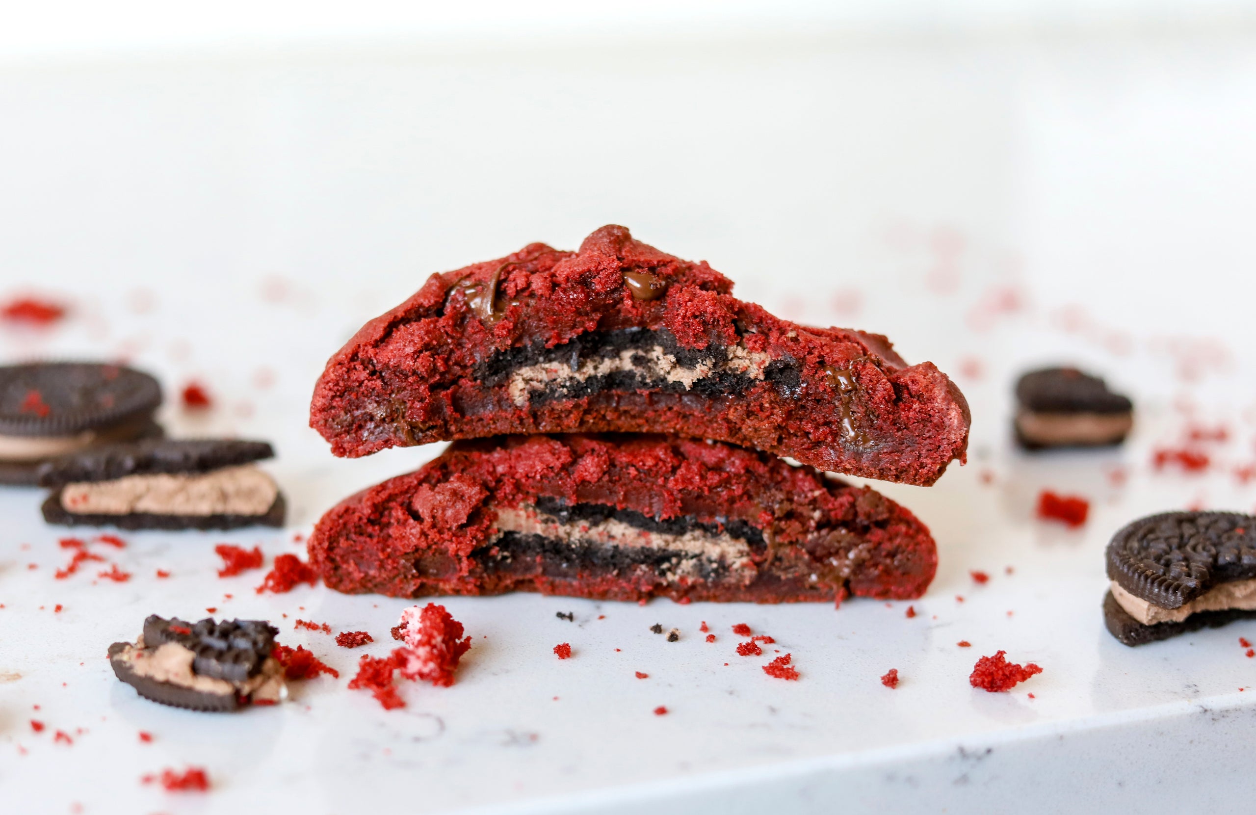 Stuffed Red Velvet Cookie | Crave Cookie